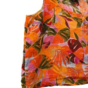 C&C California | Tops | Cc California 0 Linen Tropical Crop Tank Top ...